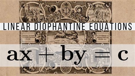 number theory linear diophantine equations youtube