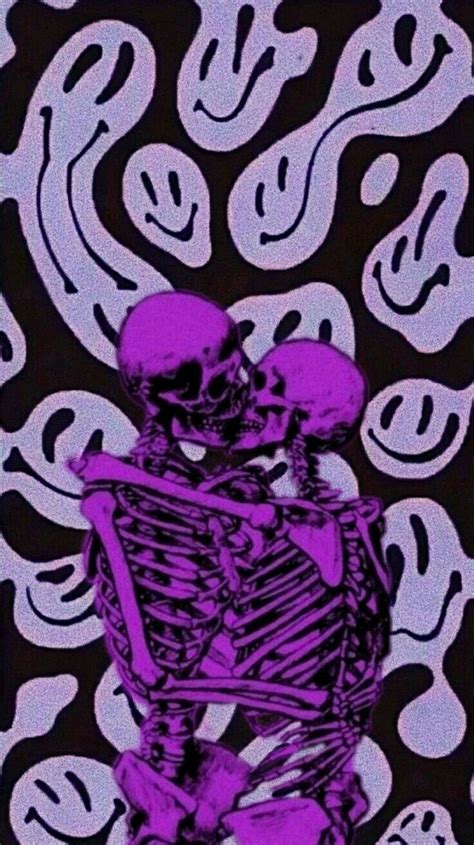 Update 85 Purple Skeleton Aesthetic Wallpaper Super Hot In Cdgdbentre