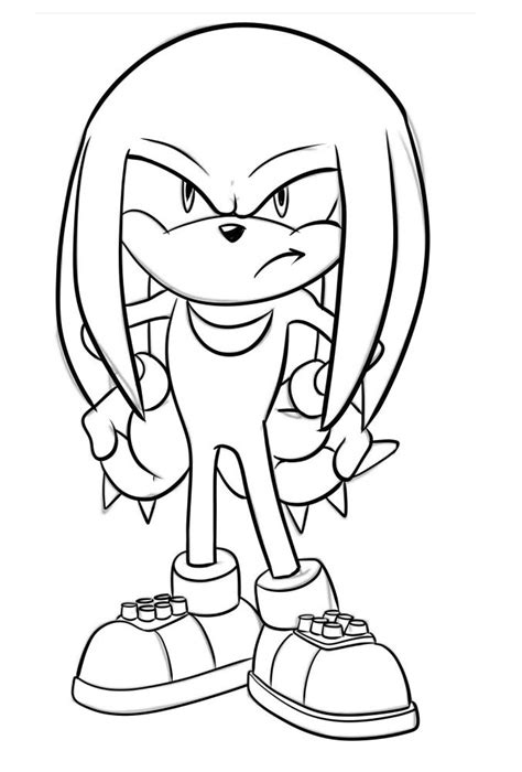 Dibujos De Sonic Y Knuckles The Echidna Para Colorear Para Colorear
