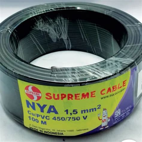 Kabel NYA Supreme 1x1 5 100 METER 1 5MM 1 5 MM 100Mtr Kawat Tunggal