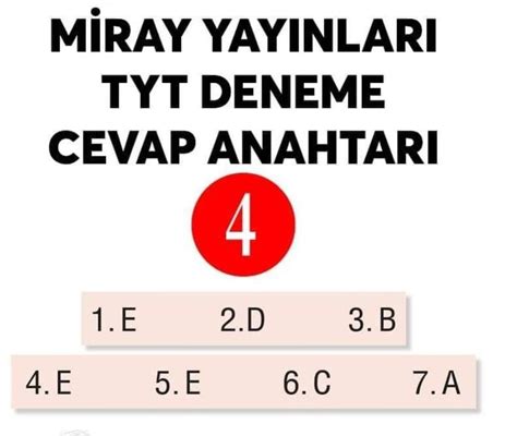 Arkada Lar Miray Yay Nlar Tyt S Nav Cevap Anahtar Elinde Olan Var