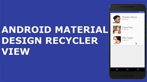 ANDROID MATERIAL DESIGN RECYCLERVIEW YouTube