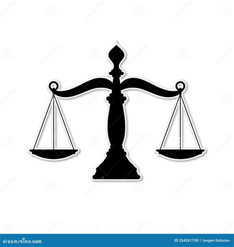 Pegatina De Escalas De Justicia Ilustración del Vector Ilustración de