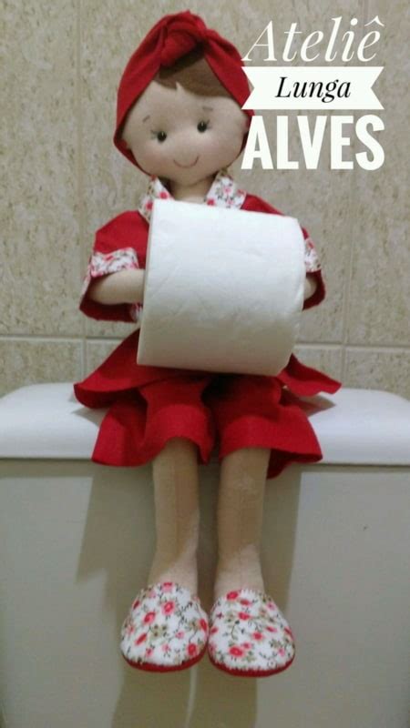 Boneca Porta Papel Higiênico 35 Ideias Lindas Passo a Passo