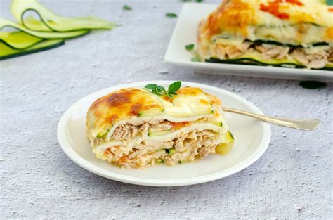 Lasaña de calabacín y atún receta rápida muy fácil y sin carne