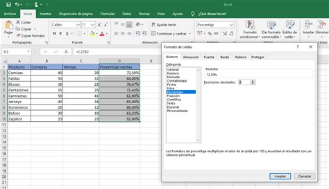 Calcular porcentajes en Excel fórmula para calcular porcentajes IONOS MX