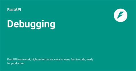 Debugging Fastapi