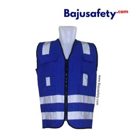 Rompi Safety Drill 4 Kantong Biru Benhur Wearpack Baju Safety