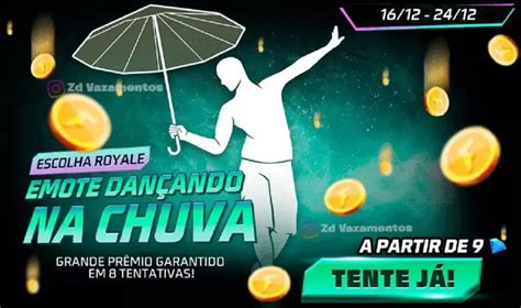 Novo Emote Dançando na Chuva chegará ao Brasil através do evento