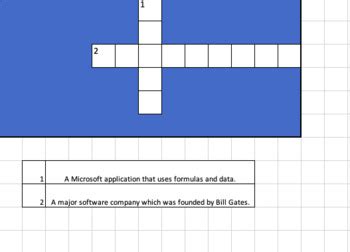 Excel Vocabulary Crossword Project By Wonderful Teaching Tpt