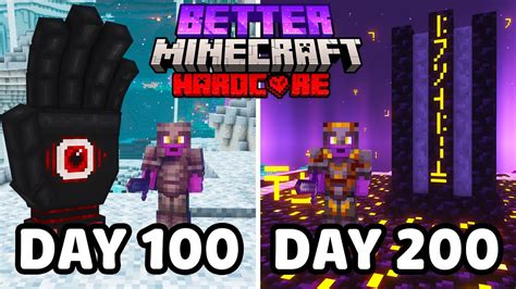 I Survived 200 Days In Better Minecraft Hardcore YouTube