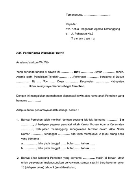 Surat Permohonan Dispensasi Nikah Images And Photos Finder