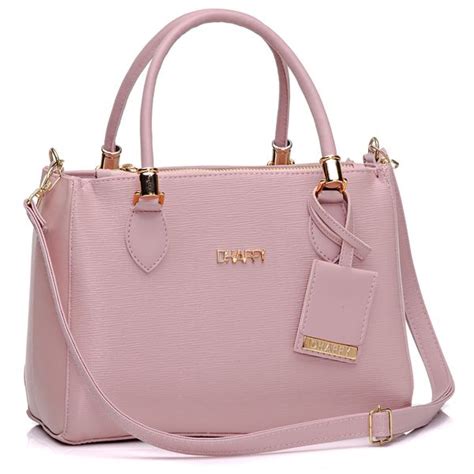 Bolsa Feminina Lorena Rosa Alça de Mão Transversal Dhaffy DHAFFY