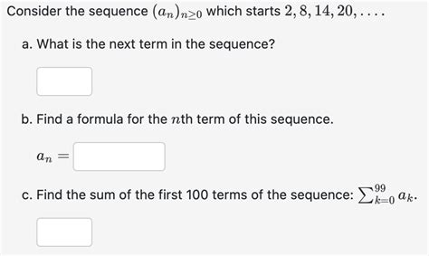 solved consider the sequence an n≥0 which starts
