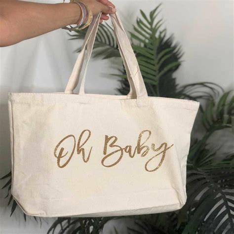 Oh Baby Tote Bag Canvas Tote Bag Baby Stuff Bag Diaper Bag Tote