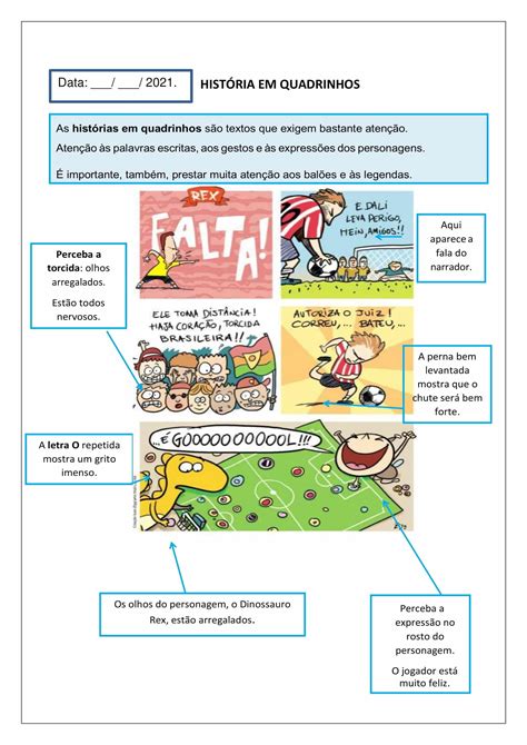 3º ANO Atividades o genero textual história em quadrinhos Cuca