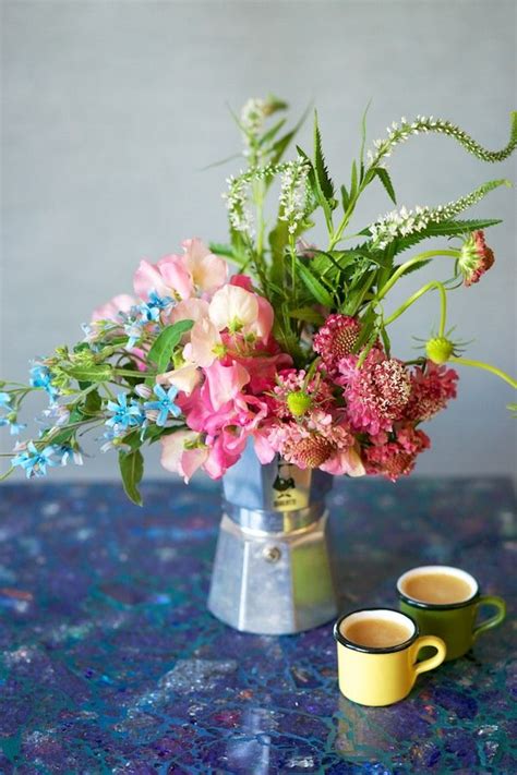 Unique Vessels Italian Coffee Maker Naked Bouquet Flores