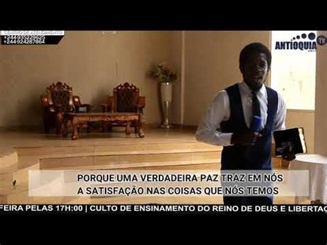 Sermão A Verdadeira Paz Parte 1 Profeta João Cabeia YouTube
