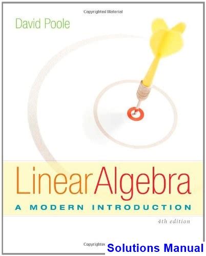 solutions manual for linear algebra a modern introduction 4th edition by david poole