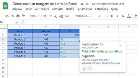 Formula Para Calcular Margem De Lucro De Um Produto Printable