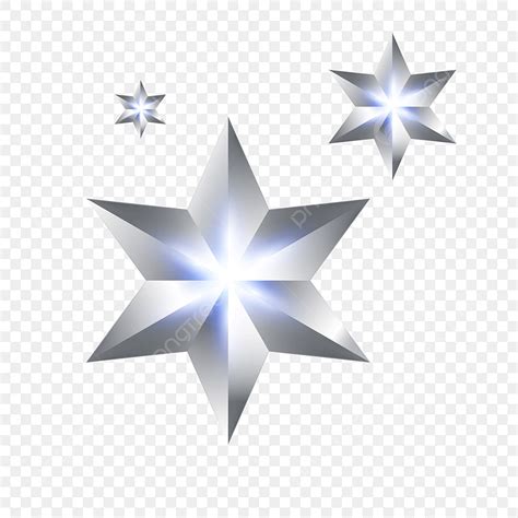Elegante Estrella De Navidad Plateada PNG Dibujos Feliz Navidad