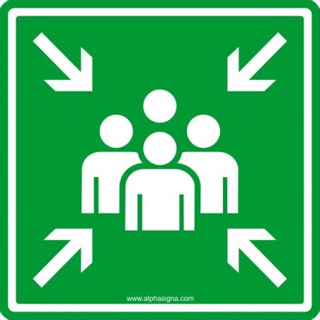 Affiche Standard Pictogramme Seulement Point De Rassemblement