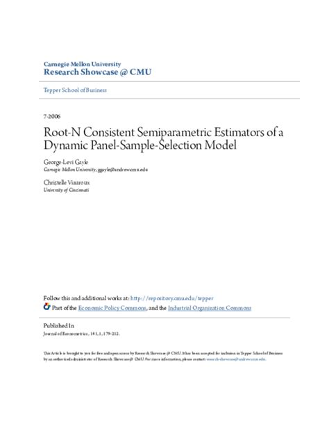 pdf root n consistent semiparametric estimators of a dynamic panel sample selection model