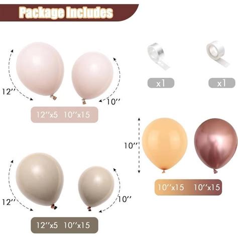 Kit D Arche De Ballons Beiges Nude M Tallis Or Rose M Tallis En