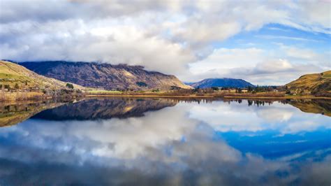 4K Sky New Zealand Landscape Reflection 4K Mountains Nature