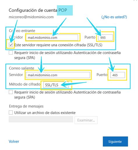 Como Configurar Correo En Outlook 2019 Con POP3 Preguntas Frecuentes