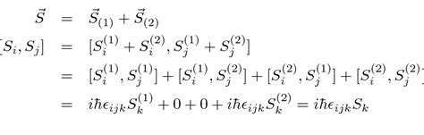 commutators of total spin operators
