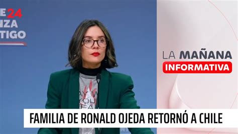 Ministra Camila Vallejo confirma que familia de Ronald Ojeda retornó a