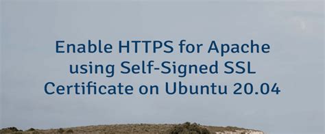how to create a self signed ssl certificate for apache in ubuntu 20 04 vrogue
