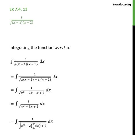 Ex Integrate Root X X Ncert Maths Class