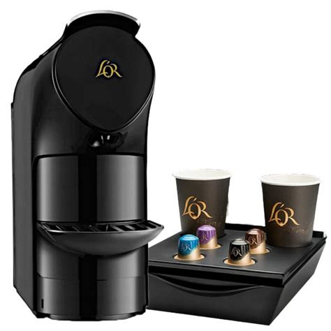 Ekspres do kawy L Or Mini z półeczką na kapsułki Nespresso i Belmio