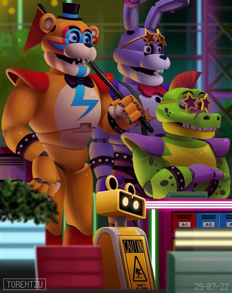 FNAF SB Freddy Bonnie Monty FAN ART Five Nights At Freddy