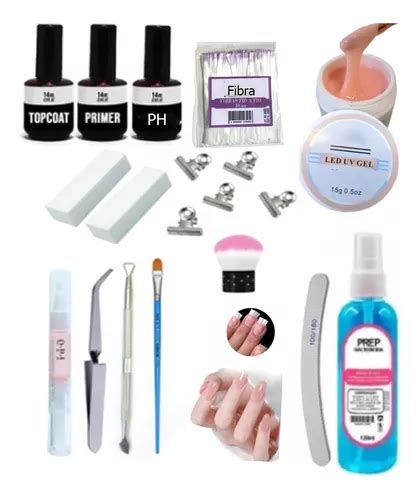 Kit Unhas Alongamento Unha Gel Acrygel Fibra De Vidro MercadoLivre