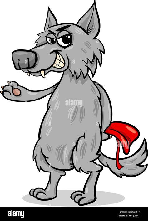 Cartoon Ilustraci N Del Lobo Feroz Personaje De Caperucita Roja Cuento