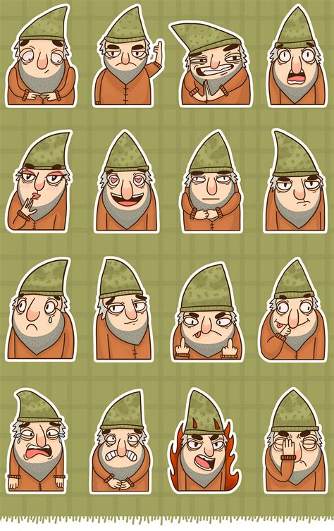 Grumpy Gnome Telegram Stickers On Behance