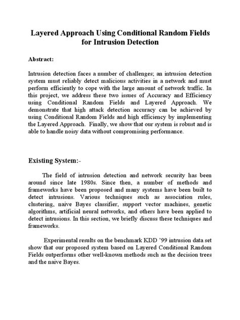 layered approach using conditional random fields for intrusion detection pdf denial of