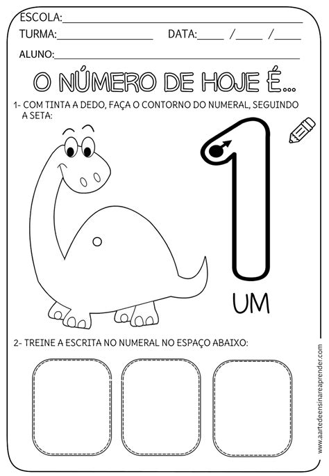 Atividade Pronta Numerais 1 Ao 9 A Arte De Ensinar E Aprender
