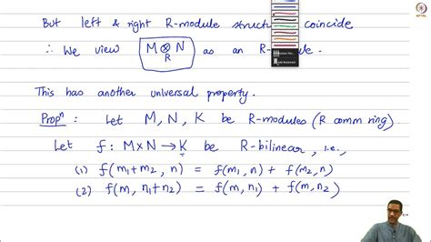 tensor products of modules over commutative rings youtube