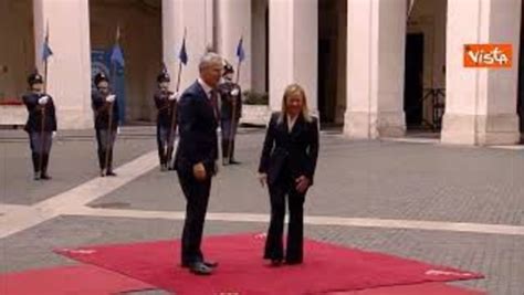 Meloni Accoglie Il Segretario Generale Della Nato Stoltenberg A Chigi