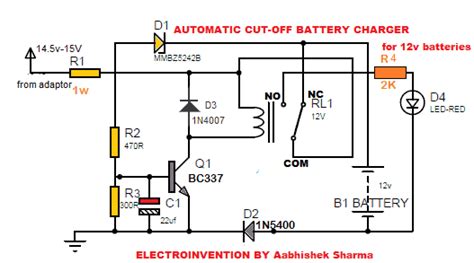Battery Charger Circuit Diagram With Auto Cut Off