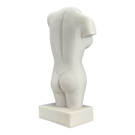 Nude Female Body Torso Greek Cast Marble Large Sculpture Statue
