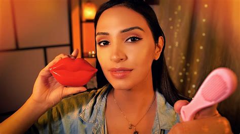 ASMR Pampering You Lip Treatment Skin Care Hair Brushing Head