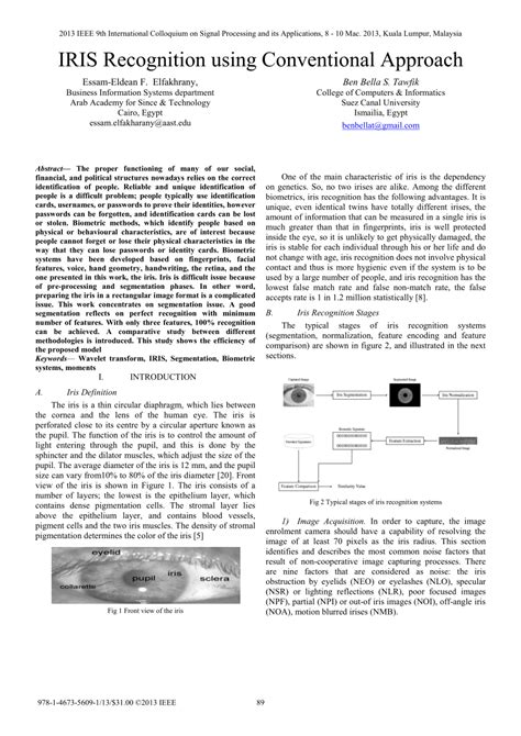 pdf iris recognition using conventional approach