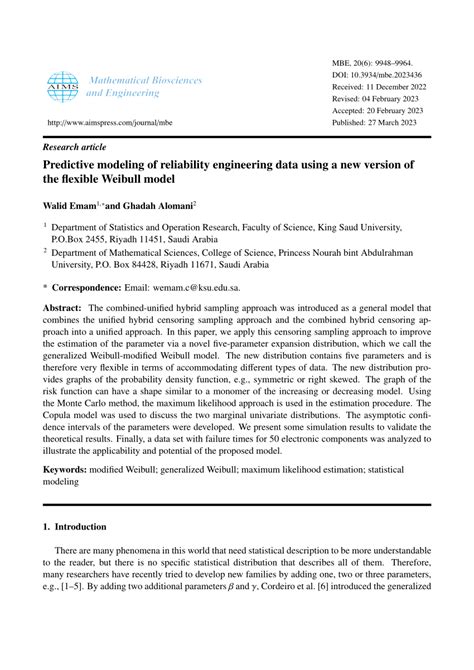 pdf predictive modeling of reliability engineering data using a new version of the flexible
