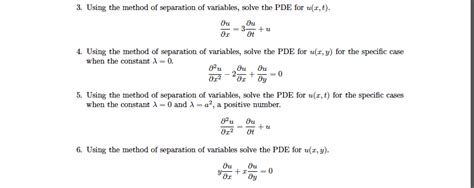 separation of variables pde examples