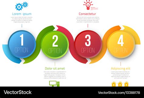 Infographic Template With 4 Steps Royalty Free Vector Image